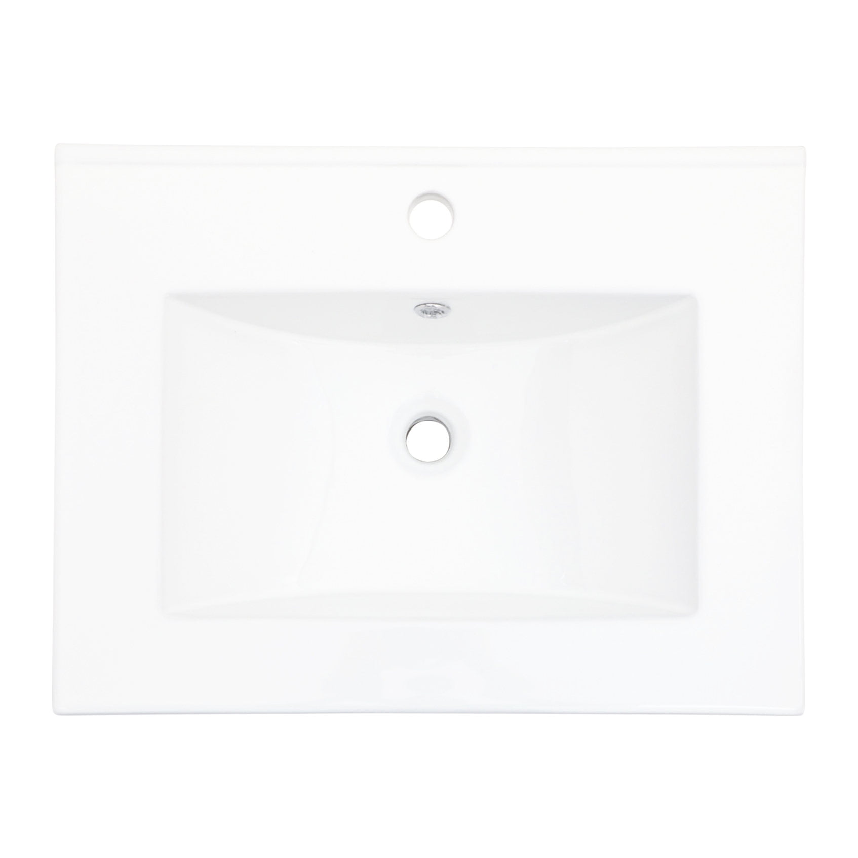 Premium Ceramic Construction & Overflow Design - A Single Sink Vanity ...