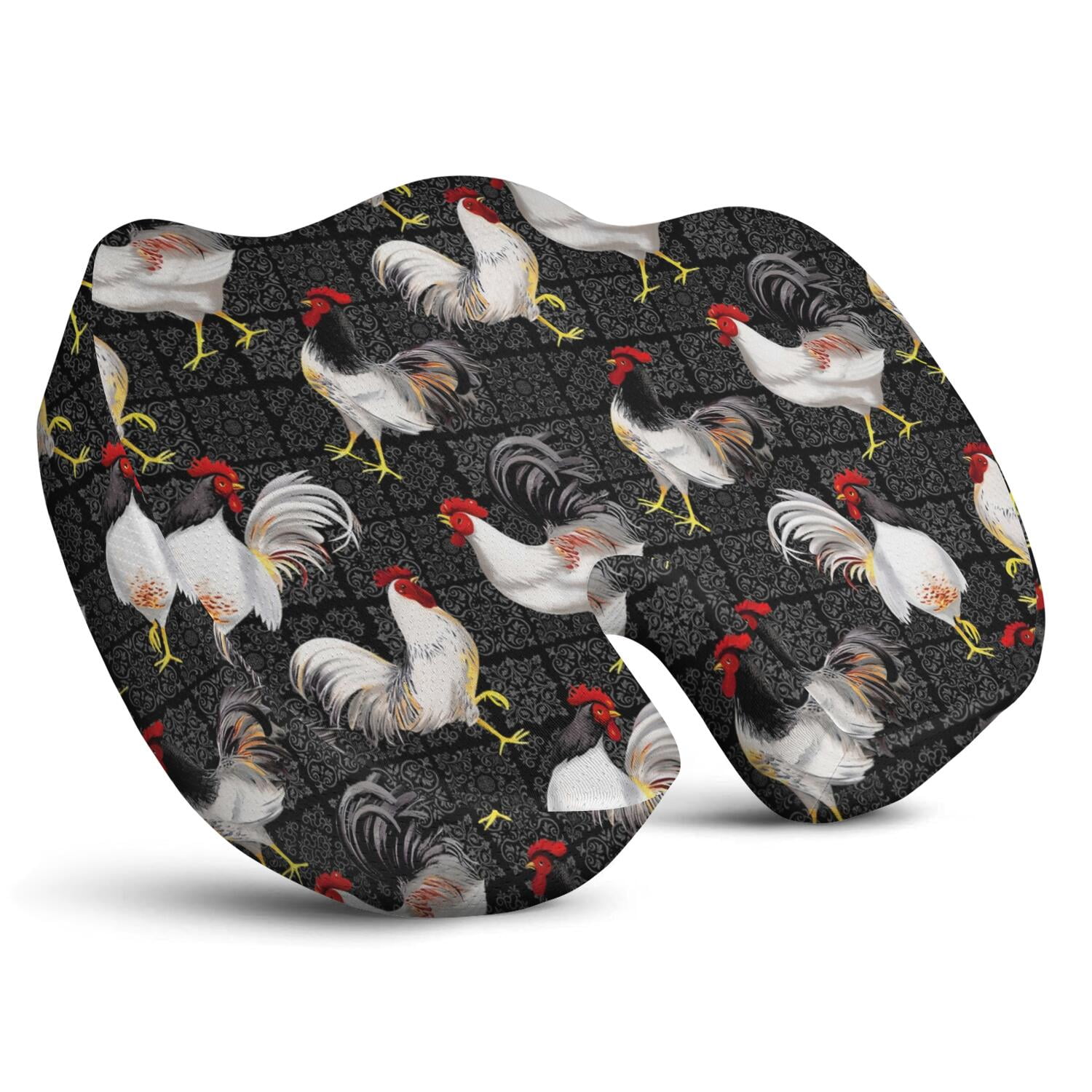 Premium Chickens Pattern Memory Foam Seat Cushion Ergonomic Chair Pad ...
