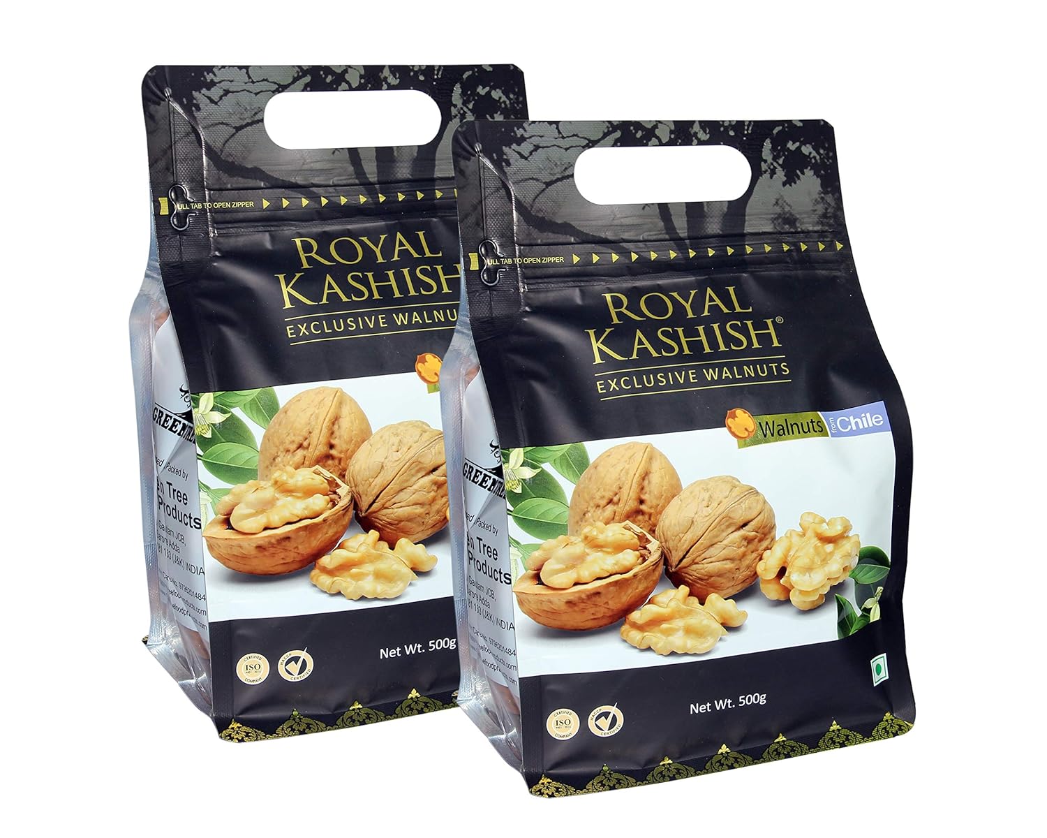 Premium Chile Jumbo Inshell Walnuts By Royal Kashish 1kg, (500gm * Pack ...