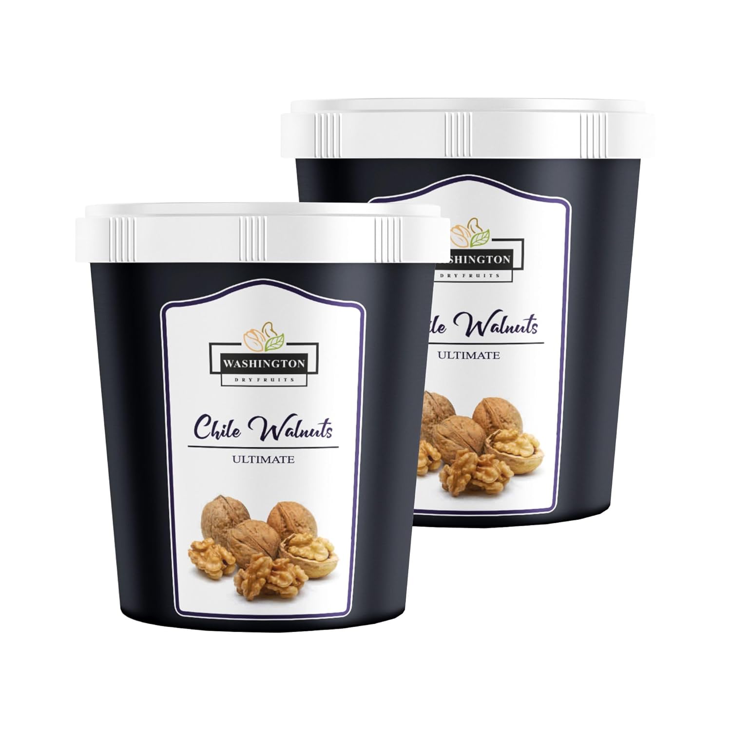Premium Chile Ultimate Walnuts Kernels By Washington Dry Fruits 400gm, (200gm * 2 Jar Pack ...