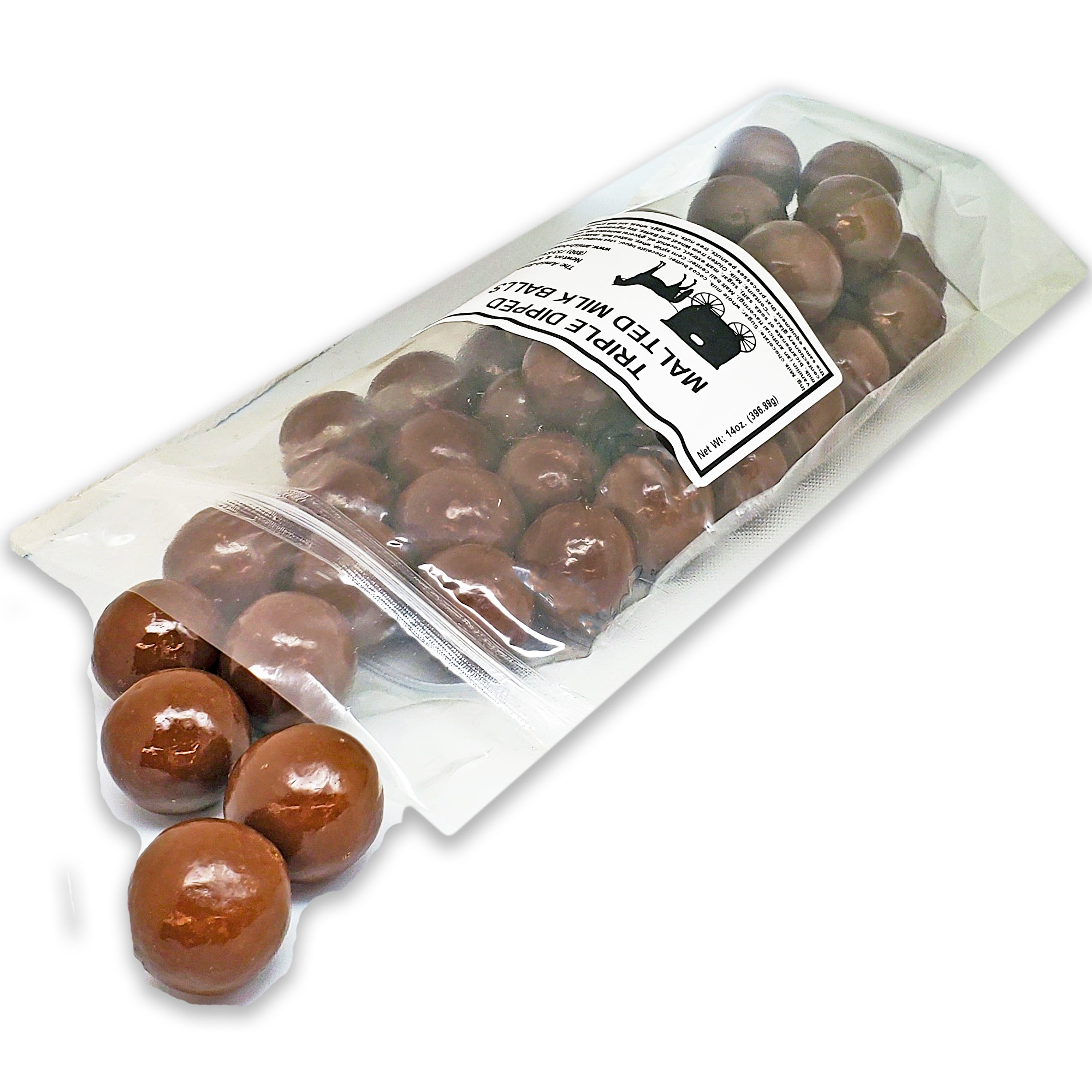 Premium Chocolate Candy (Triple Dipped Malted Milk Balls (2-13 oz. Bags ...