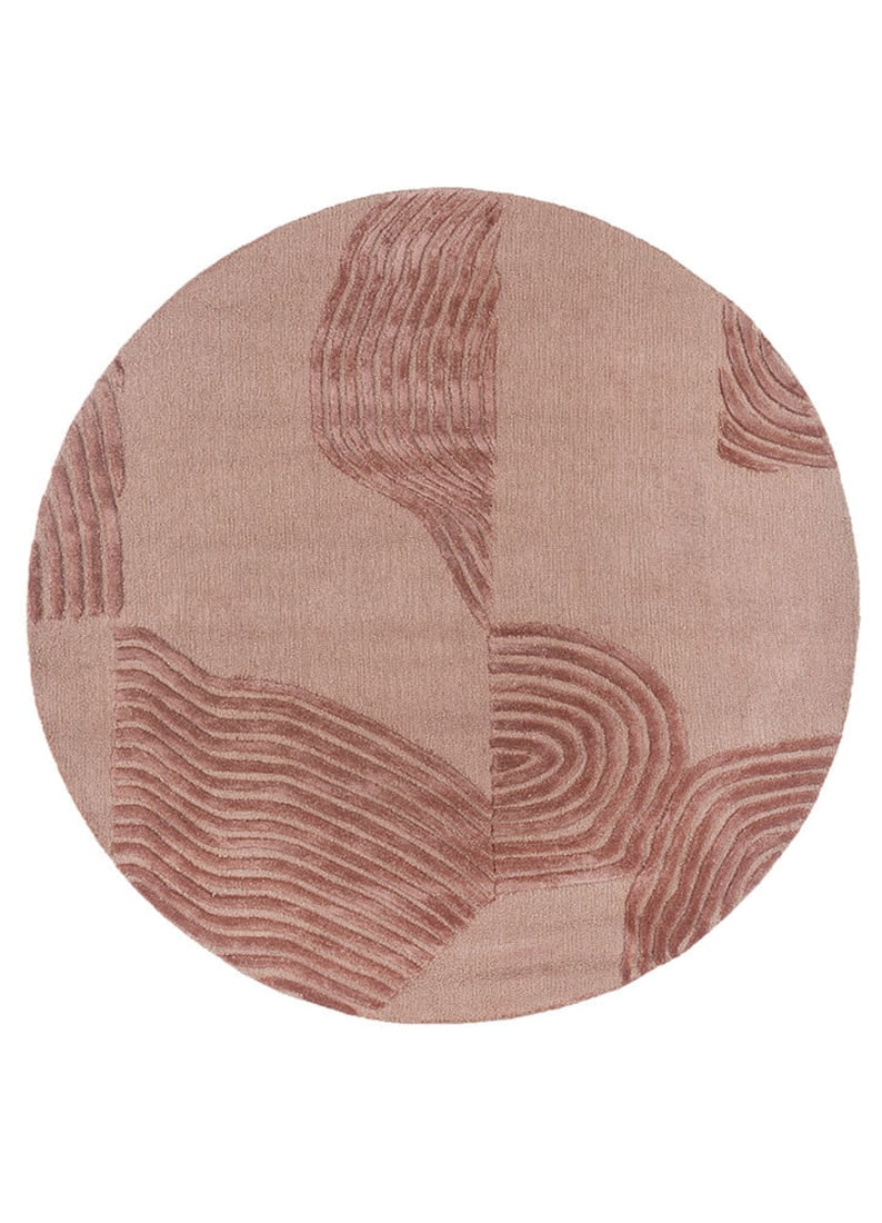 Premium Circular, Tufted Rug with Linear Design made with High Quality ...