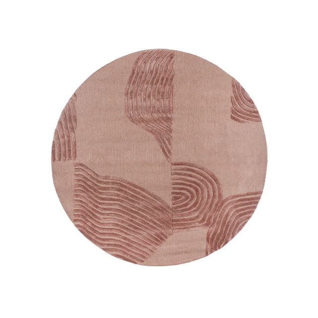 Premium Circular, Tufted Rug with Linear Design made with High Quality ...