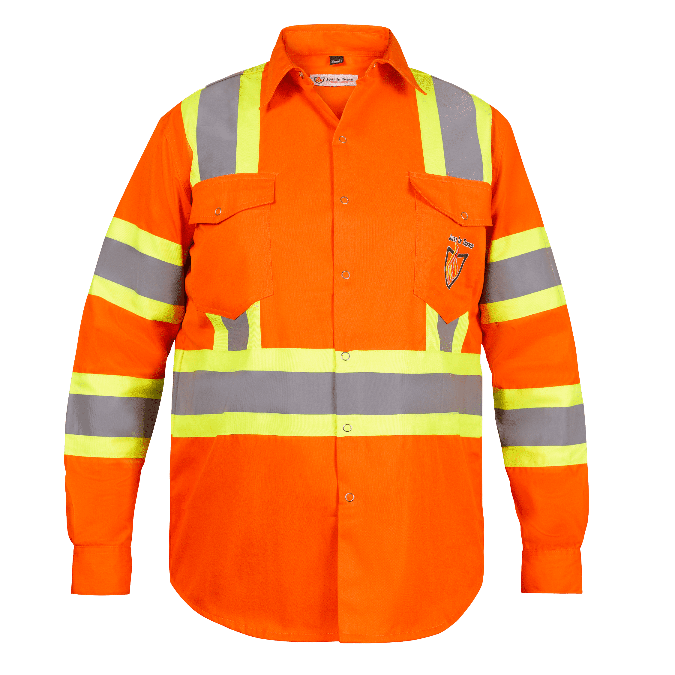 Premium Class 3 High Visibility Hi Vis Safety Shirt - Full Sleeve - 65 ...