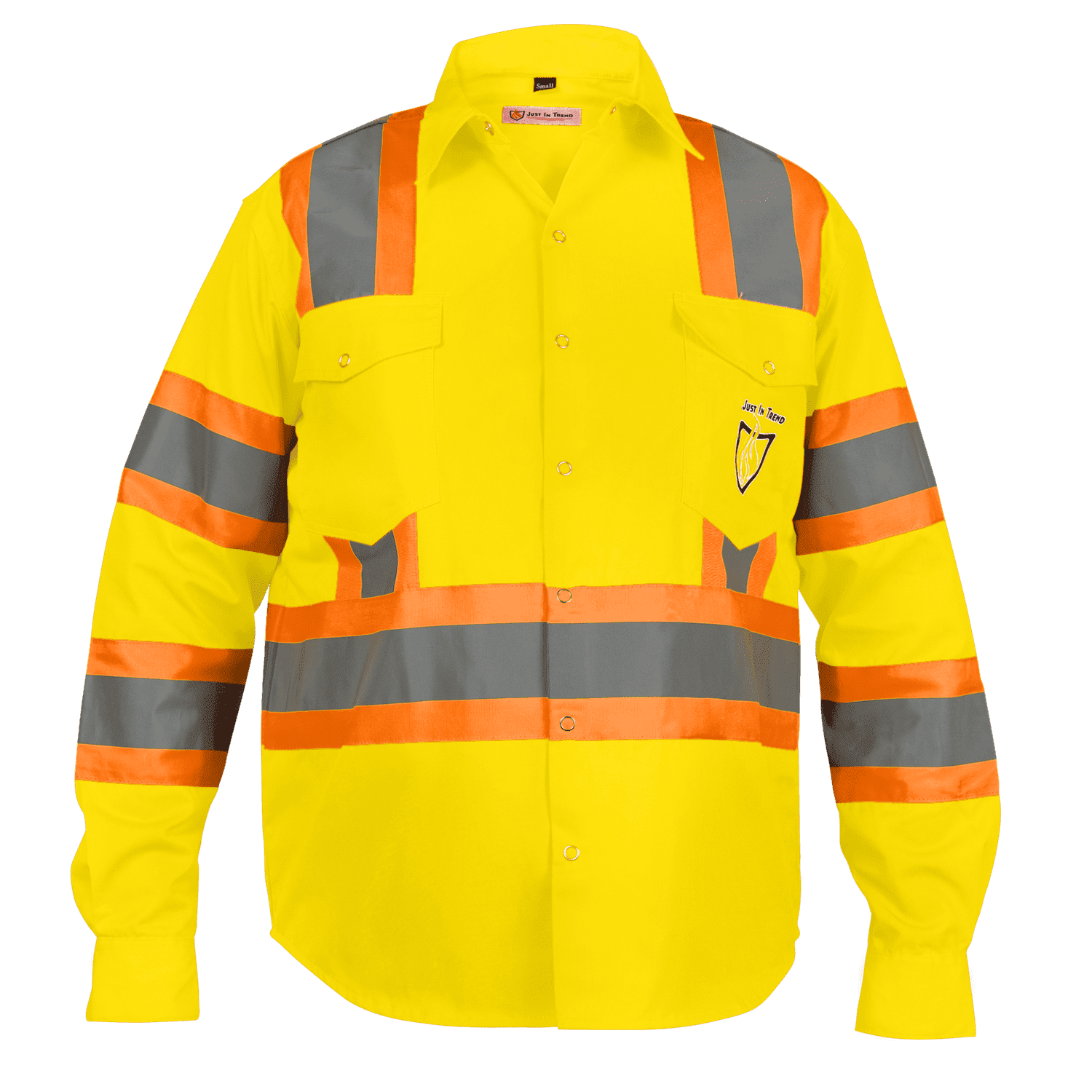 Premium Class 3 High Visibility Hi Vis Safety Shirt - Full Sleeve - 65 ...