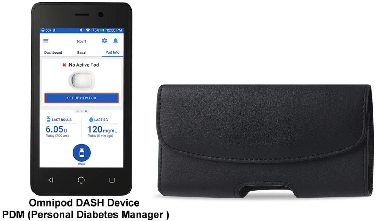 Premium Classic Style Pouch case with Belt Clip for Omnipod Dash PDM ...