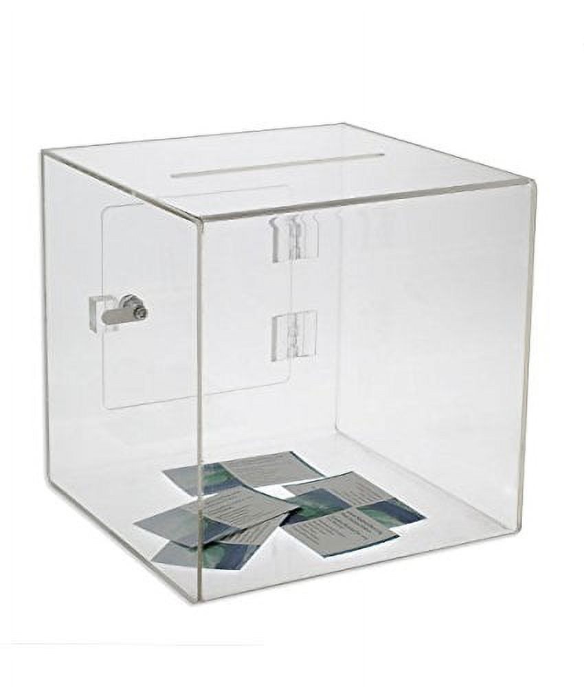 Premium Clear Acrylic Ballot Box Donation Box Cube (12 Inch) - Walmart.com