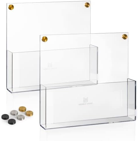 Premium Clear Acrylic Wall File Organizer 2-Pack | Mail Holder Wall ...