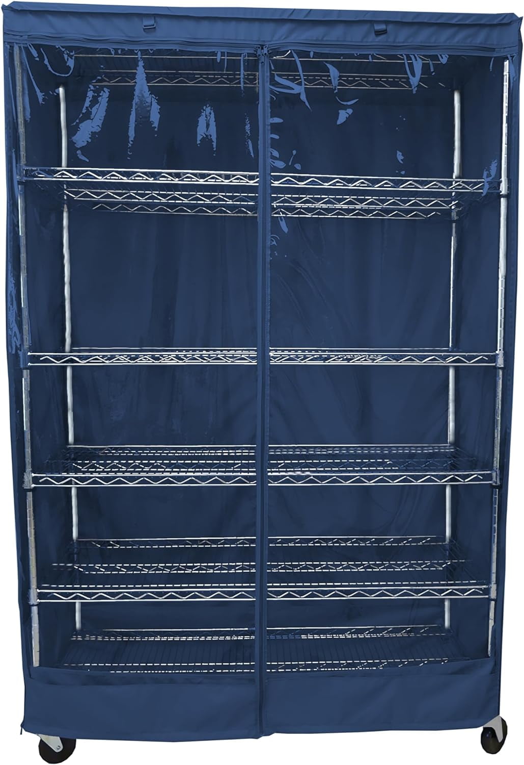 Premium Clear Front Wire Shelf Cover Dy Blue - Heavy-Duty Storage ...