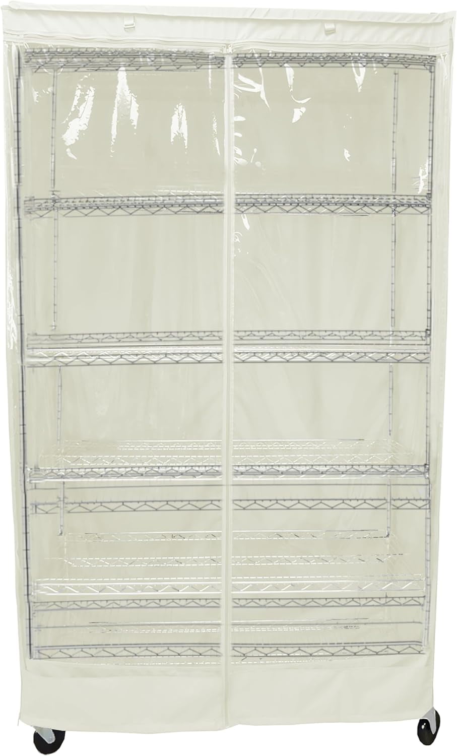 Premium Clear Front Wire Shelf Cover Off White - Heavy-Duty Storage ...