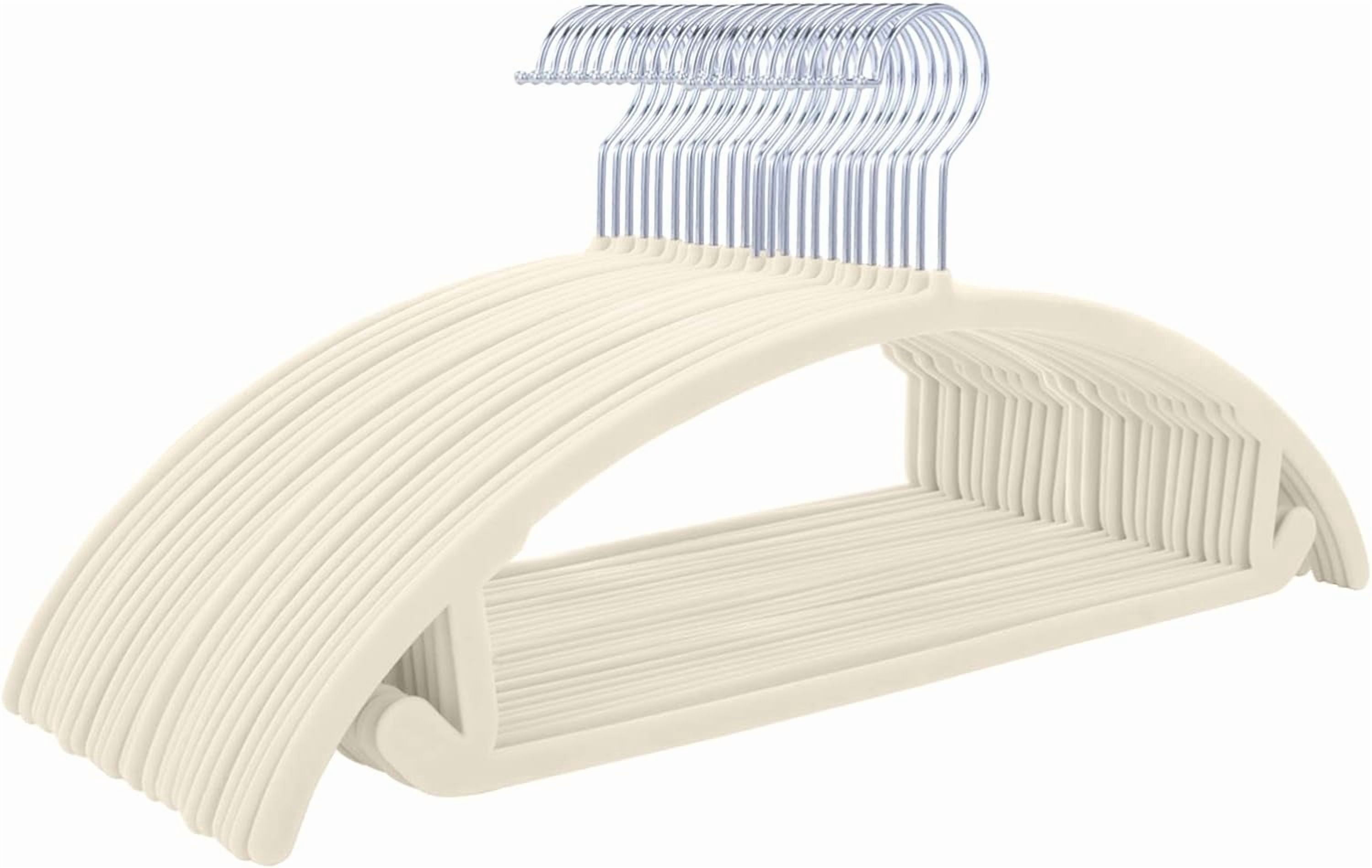Premium Clear Hangers (Pack of 50) Heavyduty-Acrylic No Shoulder Bump ...