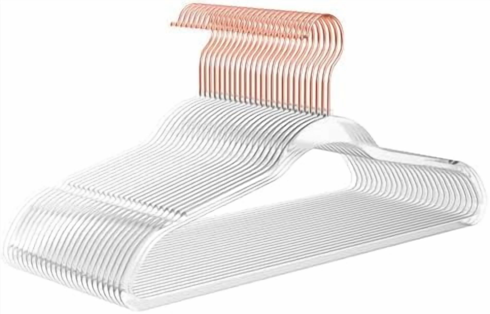 Premium Clear Invisible Acrylic Hangers,Crystal Plastic Hangers,Clear ...