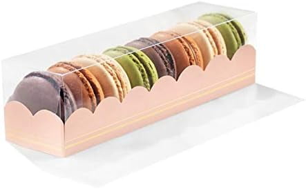 Premium Clear and Insert Gift Boxes for French Cake Macarons 6.2'' x 2 ...