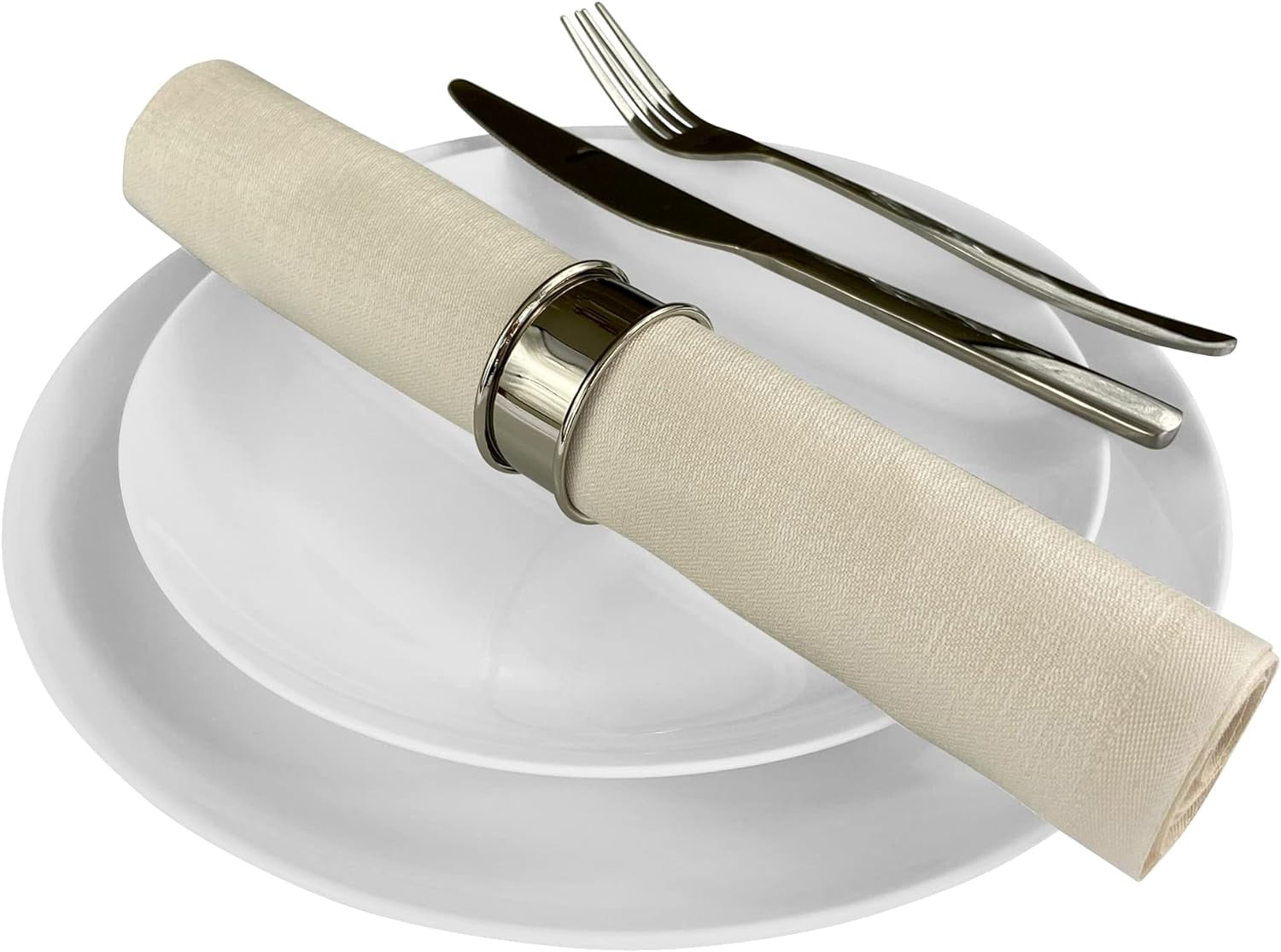 Premium Cloth Napkins by Italy Occidente - Set of 4, 100% Cotton Fabric ...