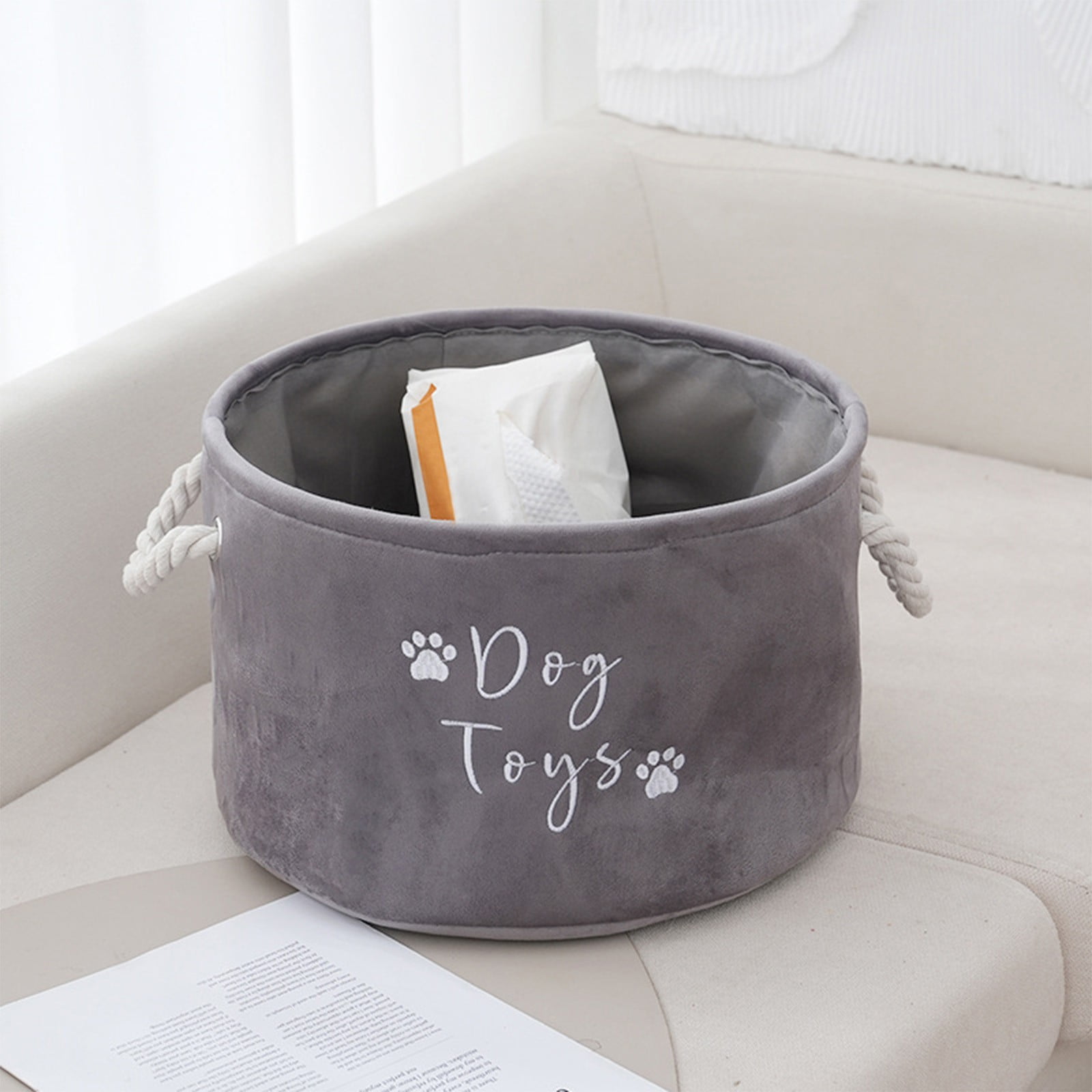 Premium Cloth Storage Basket with Handles - Multi-Functional Organizer ...