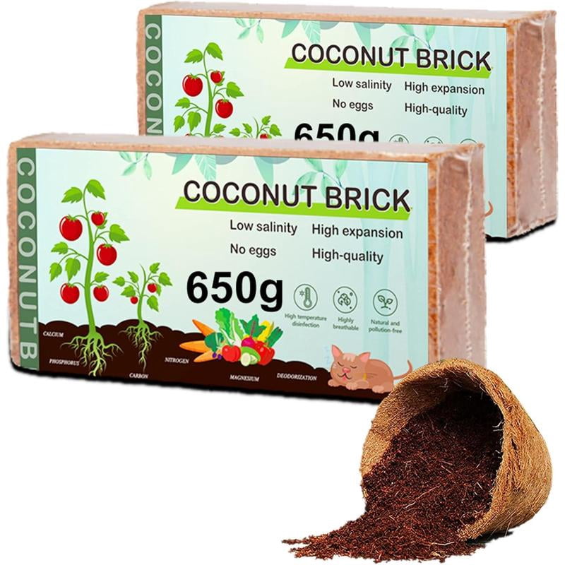 Premium Coco Coir Brick, 1.4Lbs High Nutrinent Coconut Soil, OMRI 100% ...