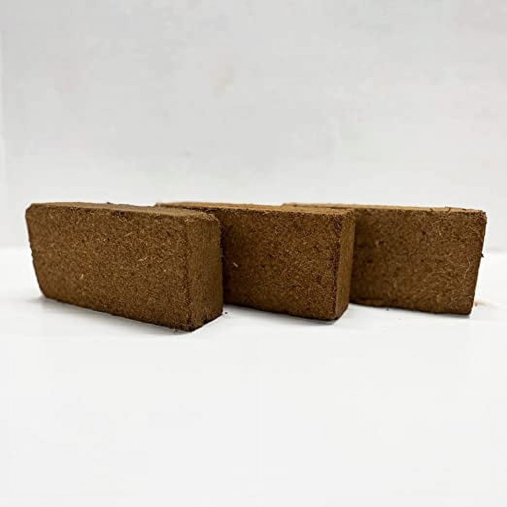 Premium Coconut Coir Pith Bricks - 3 Pack Coco Peat - 650gm /1.4 Lbs ...