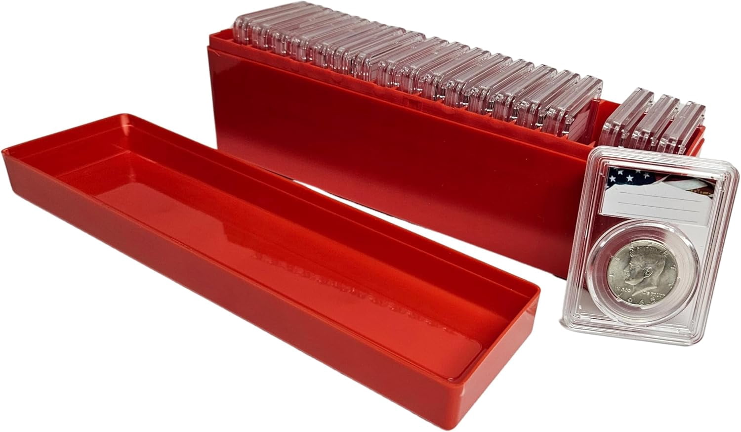 Premium Coin Slab Holder And Plastic Storage Box with 30mm Translucent ...