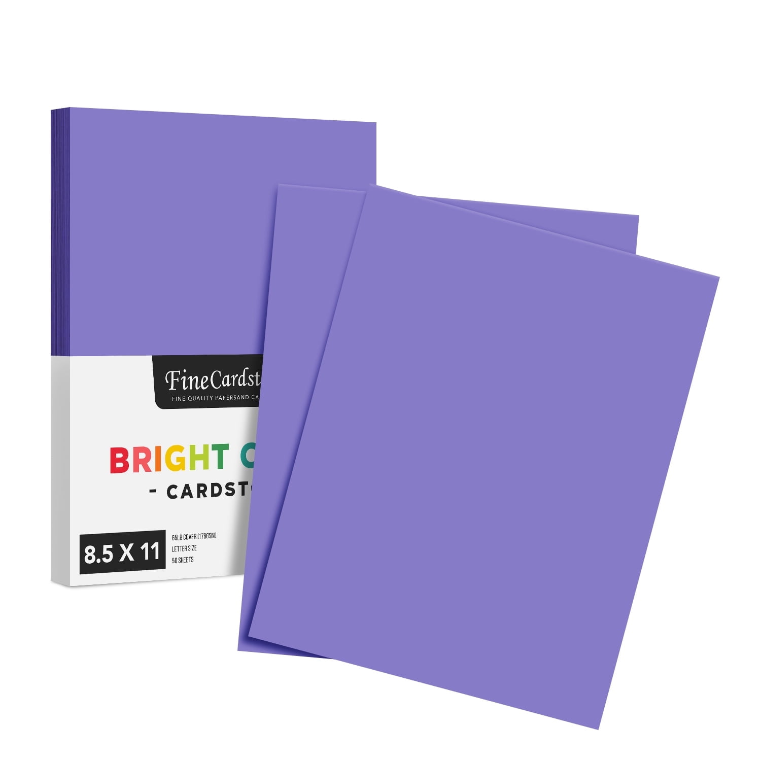 Premium Color Card Stock Paper | 50 Per Pack | Superior Thick 65-lb ...