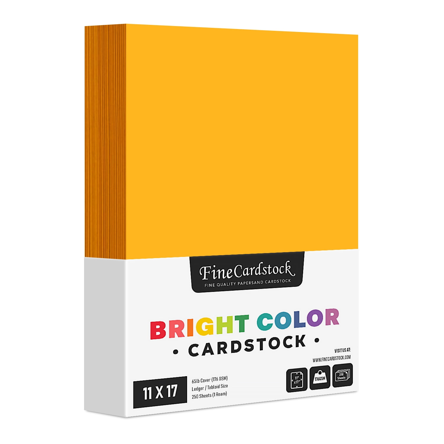 Premium Color Card Stock Paper - 65 Lb Cover Cardstock - 250 Sheets per ...