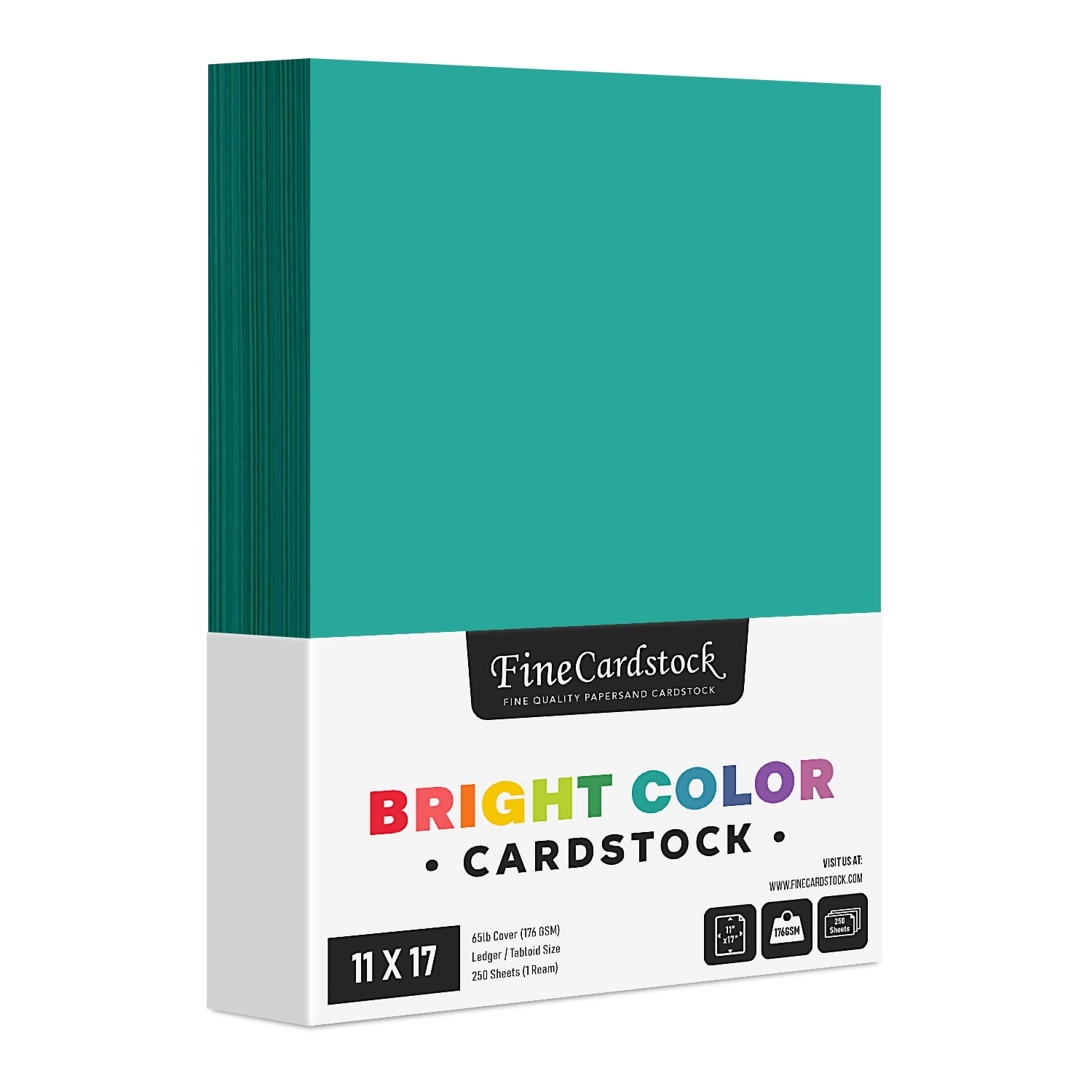 Premium Color Card Stock Paper - 65 Lb Cover Cardstock - 250 Sheets per ...