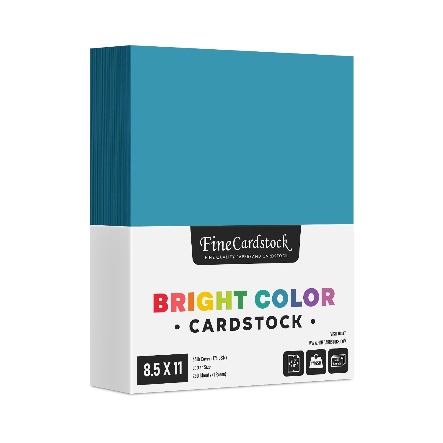 Premium Color Card Stock Paper - 65 Lb Cover Cardstock - 250 Sheets per ...