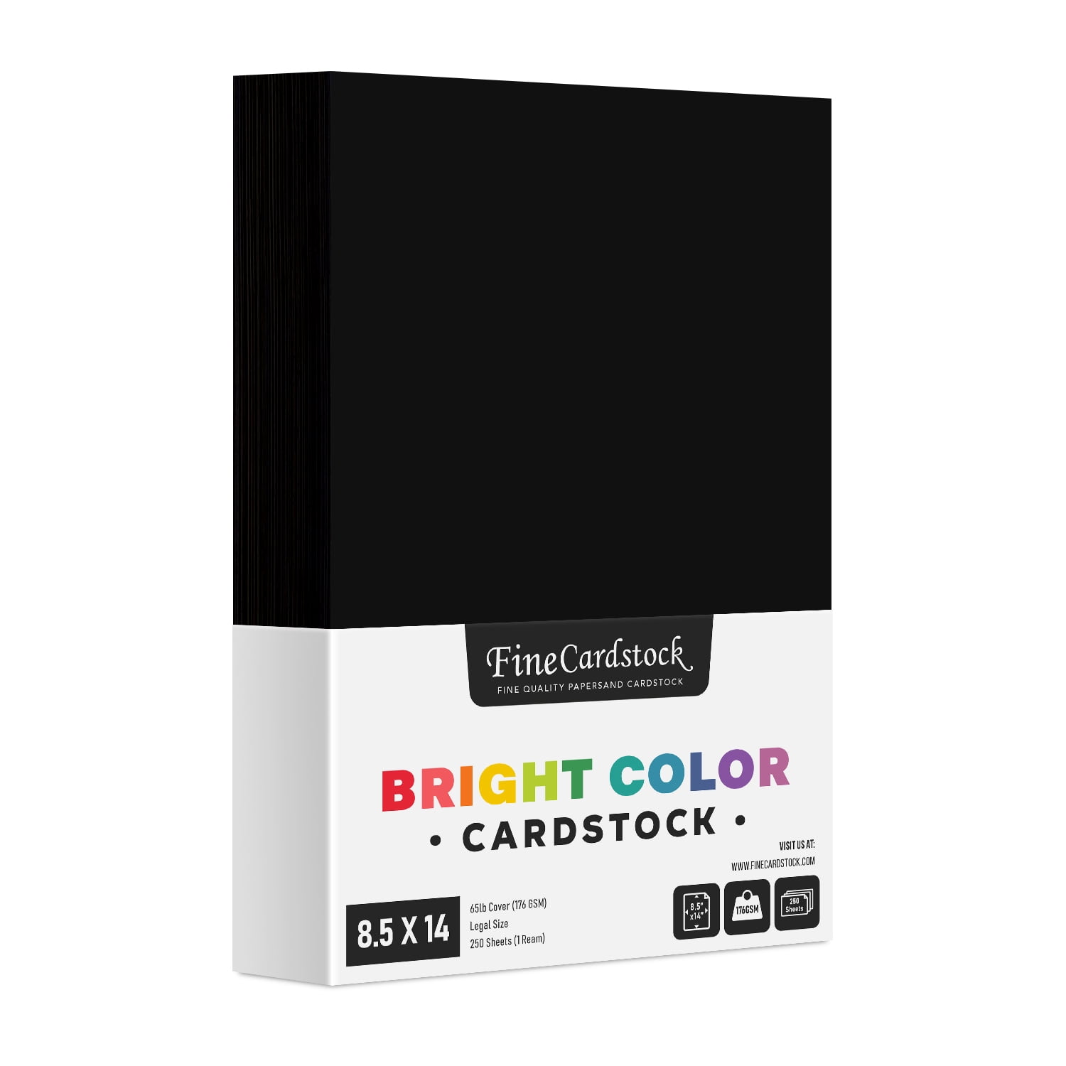 Premium Color Card Stock Paper - 65 Lb Cover Cardstock - 250 Sheets per ...