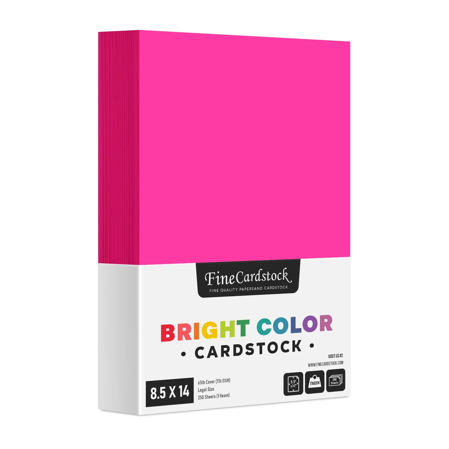 Premium Color Card Stock Paper - 65 Lb Cover Cardstock - 250 Sheets per ...