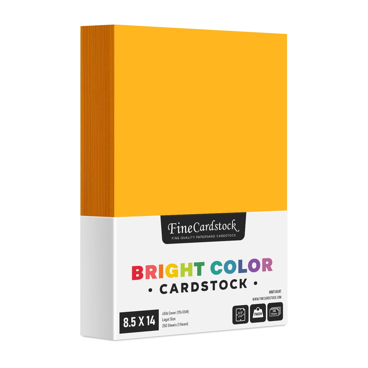 Premium Color Card Stock Paper - 65 Lb Cover Cardstock - 250 Sheets per ...