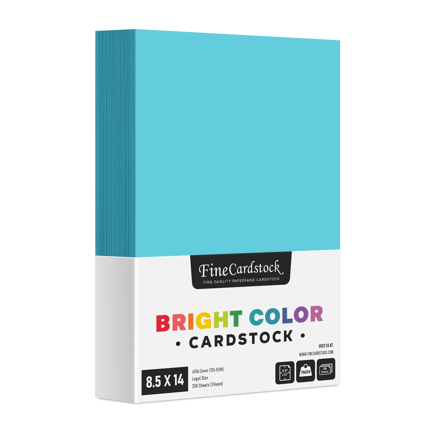 Premium Color Card Stock Paper - 65 Lb Cover Cardstock - 250 Sheets per ...