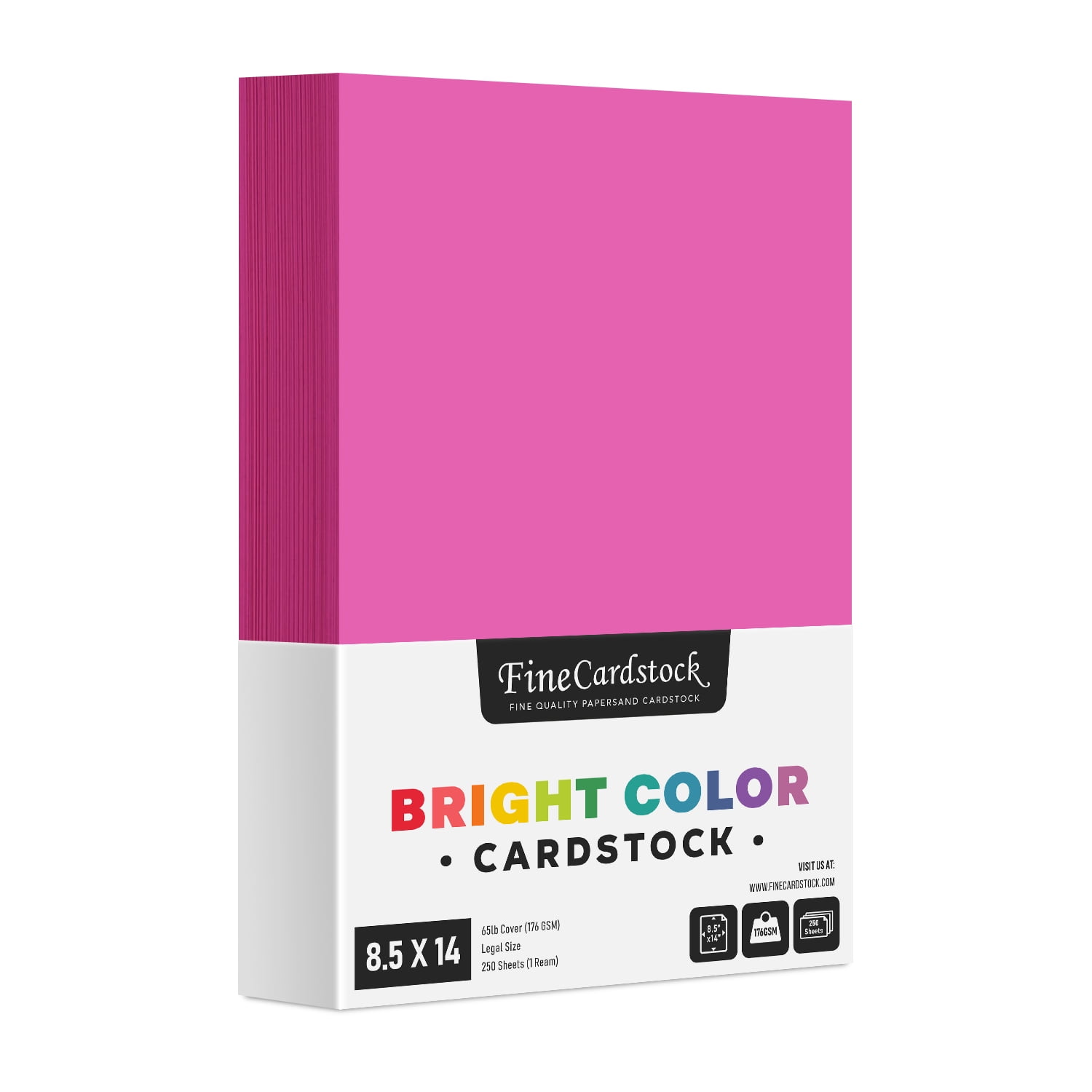 Premium Color Card Stock Paper - 65 Lb Cover Cardstock - 250 Sheets per ...