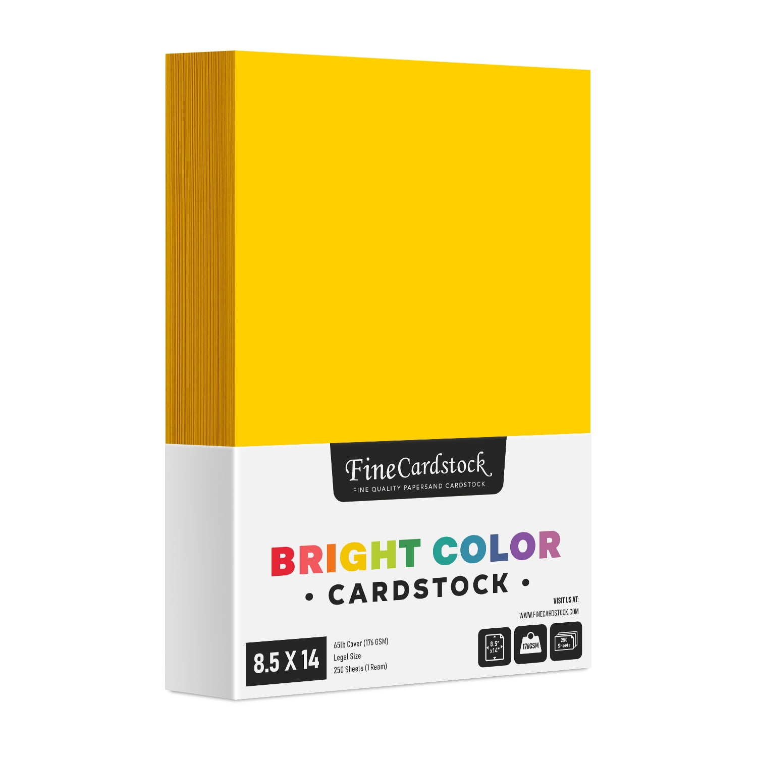Premium Color Card Stock Paper - 65 Lb Cover Cardstock - 250 Sheets per ...