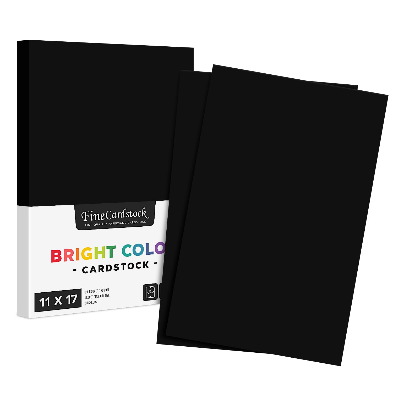 Premium Color Card Stock Paper - 65 Lb Cover Cardstock - 50 Sheets per ...