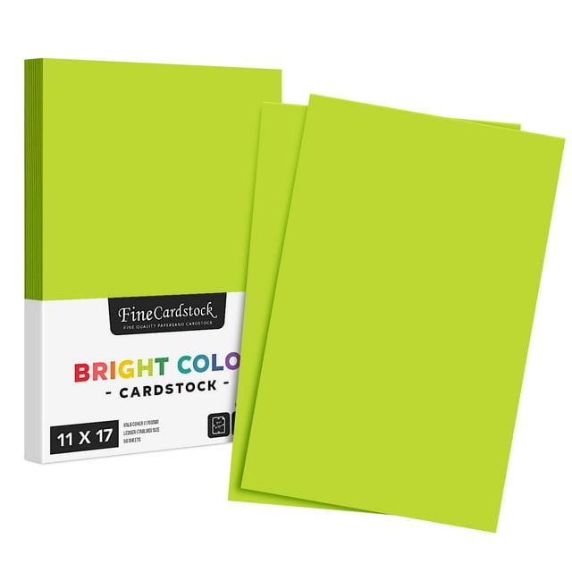 Premium Color Card Stock Paper - 65 Lb Cover Cardstock - 50 Sheets per ...