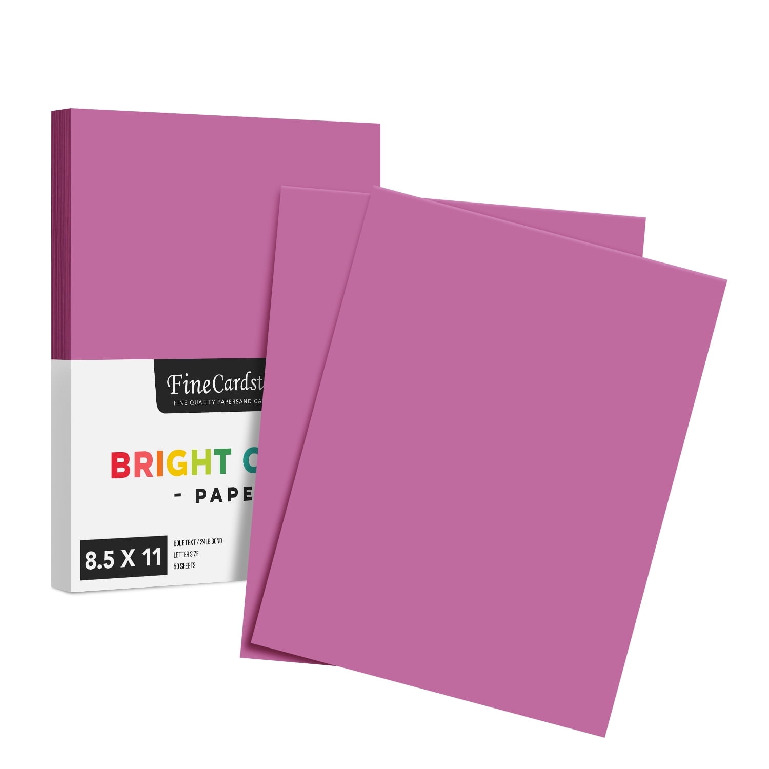 Premium Color Paper 24lb - 50 Sheets Per Pack (8.5 x 11, Purple ...