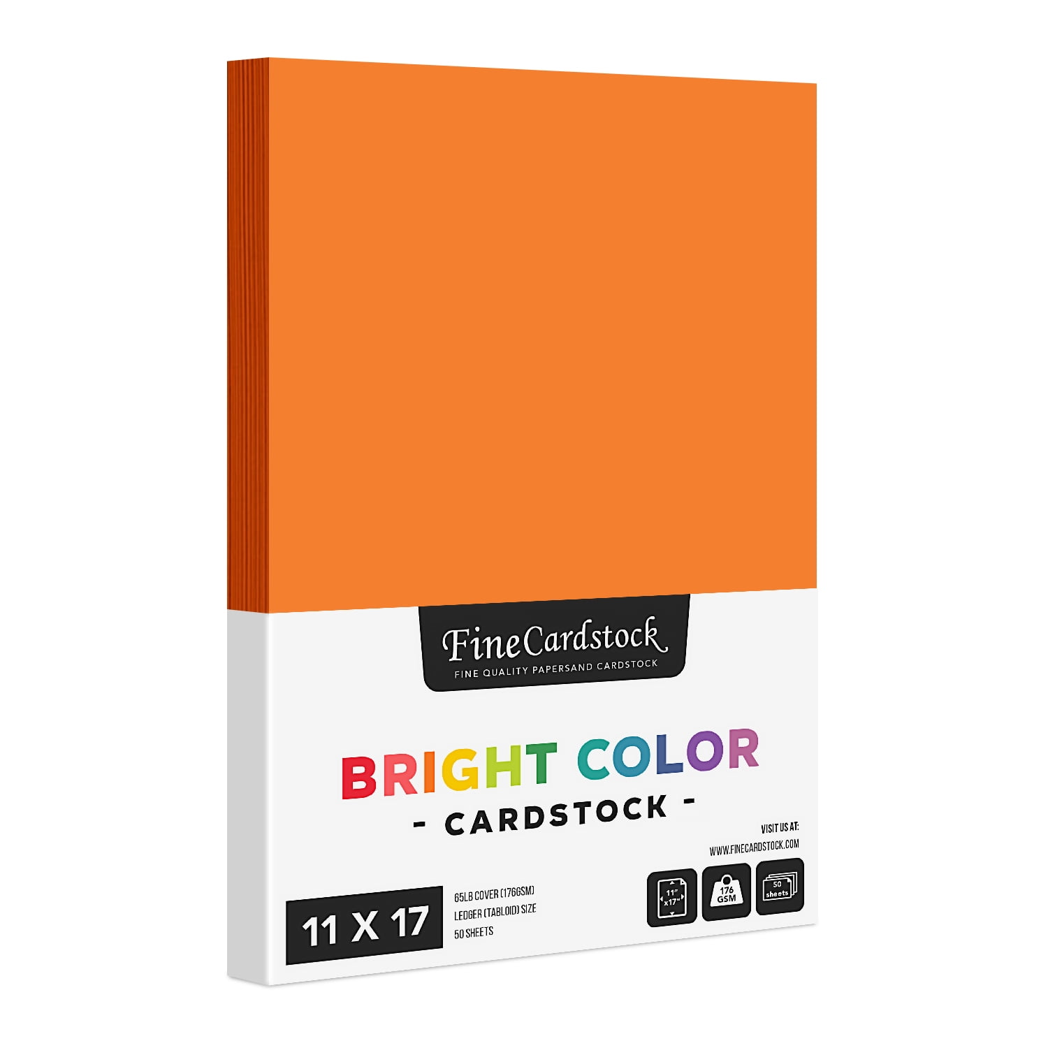 Orange Bright Color Cardstock Paper – Great for Arts and Crafts ...