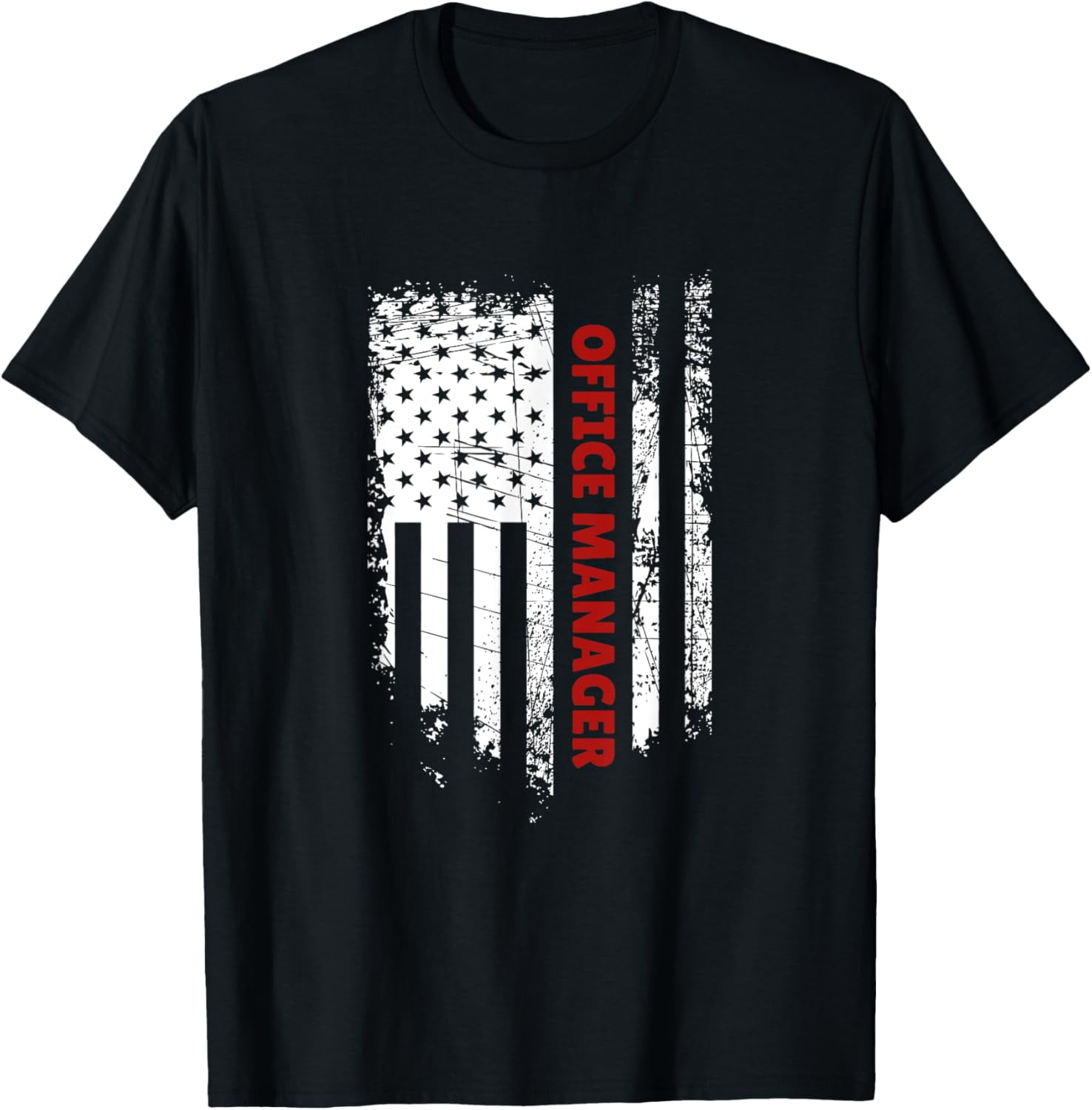 Premium Comfort - American Flag Office Manager T-Shirt - Walmart.com