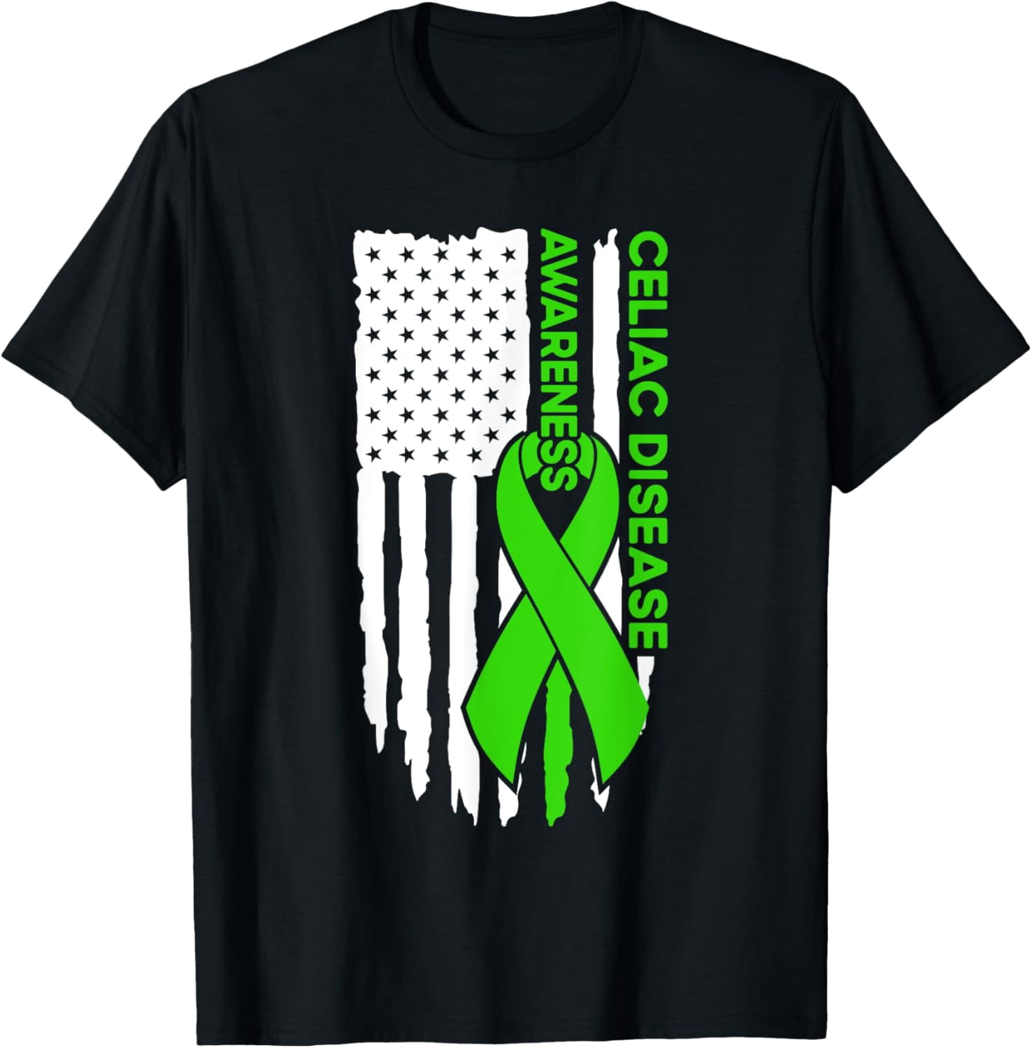 Premium Comfort - Celiac Disease Awareness Flag Celiac Disease T-Shirt ...