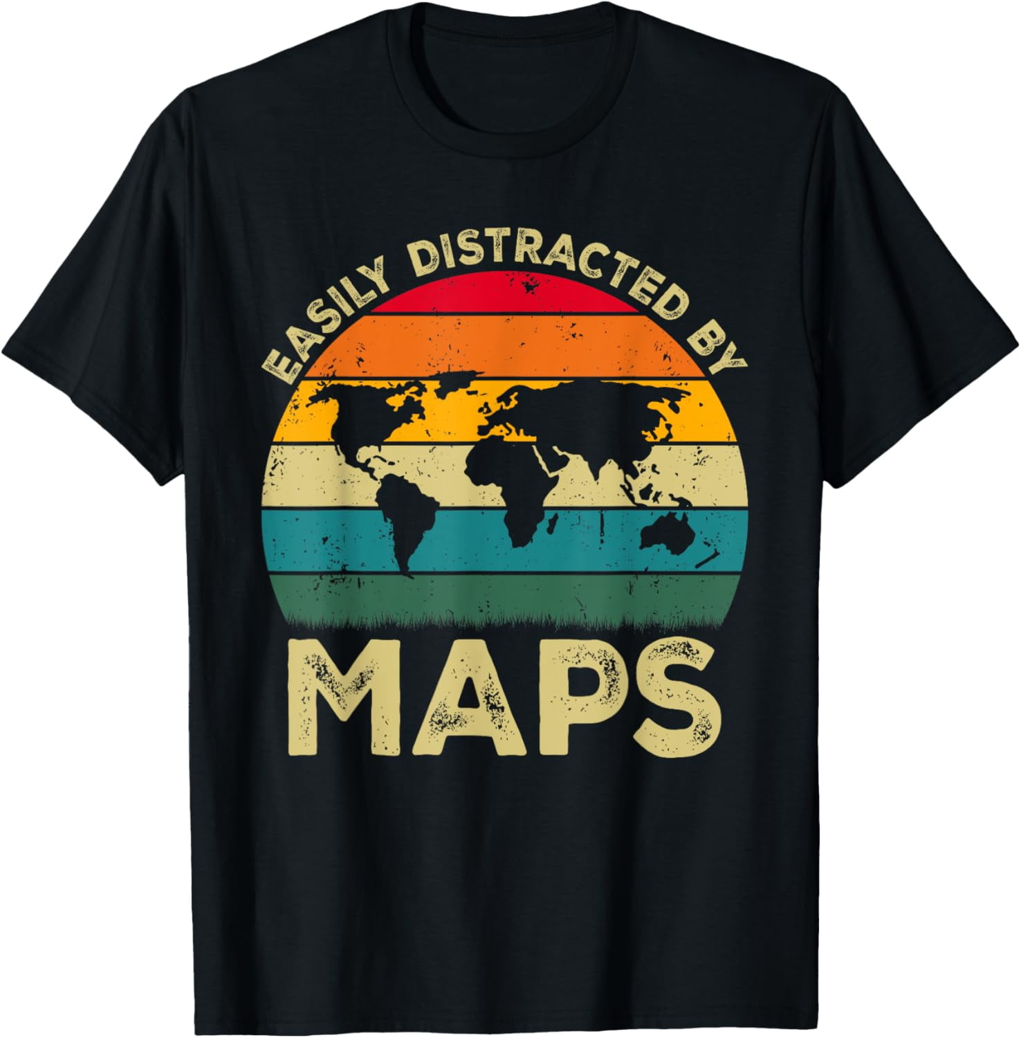 Premium Comfort - Easily Distracted By Maps, Funny Geography Teacher T ...