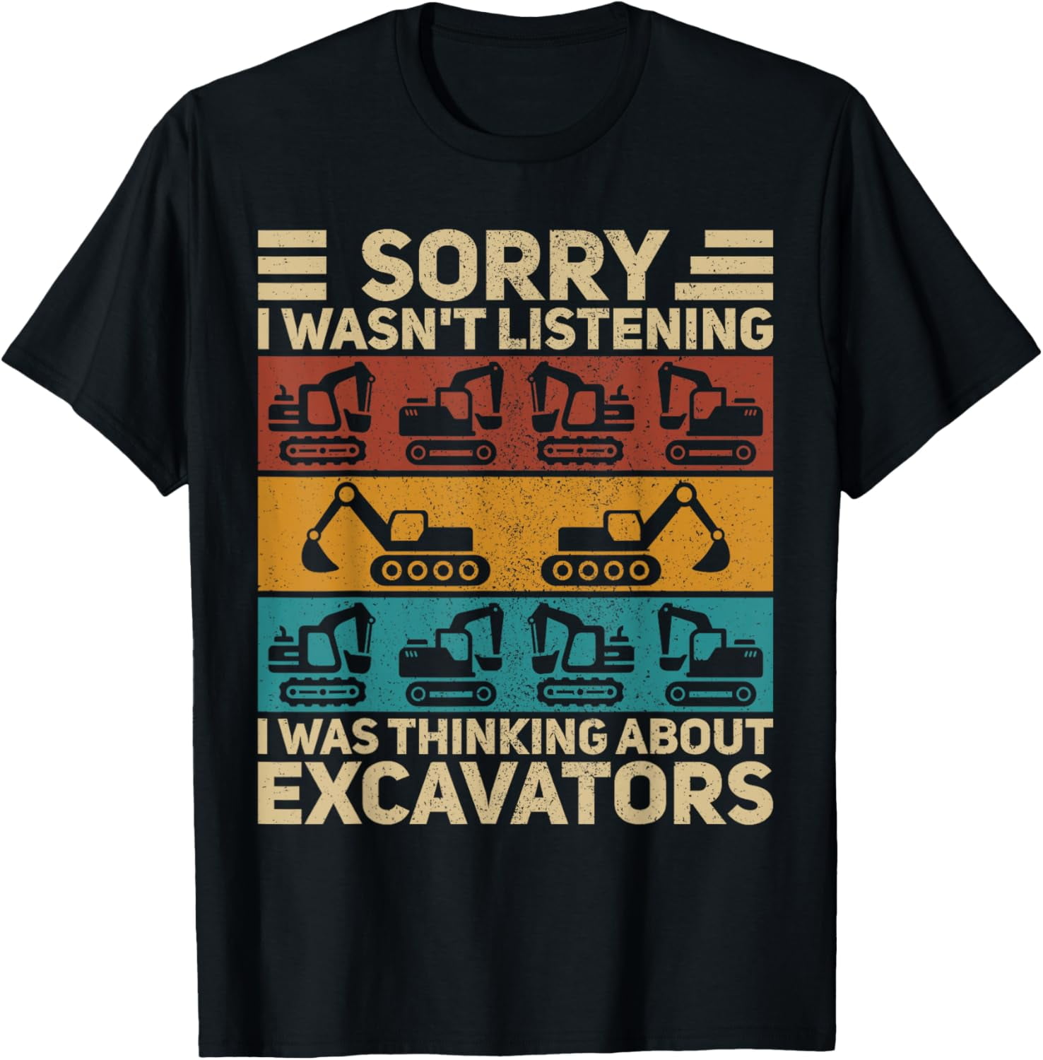 Premium Comfort - Excavators Outfit Retro Construction Worker Funny ...