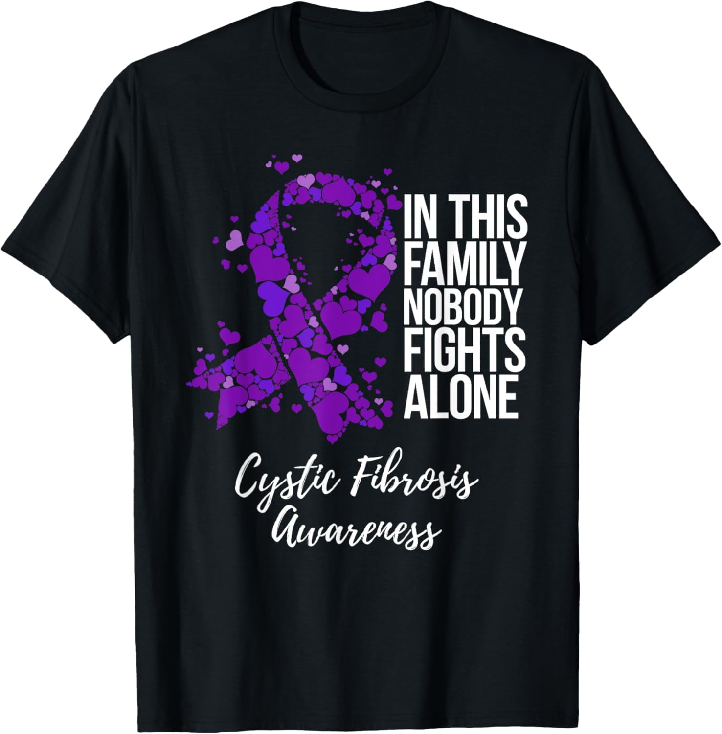 Premium Comfort - Family Support Cystic Fibrosis Awareness T-Shirt - Walmart.com