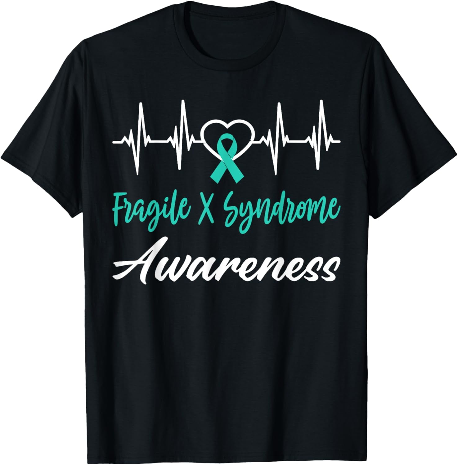 Premium Comfort - Fragile X Syndrome Awareness Love Heartbeat Teal ...