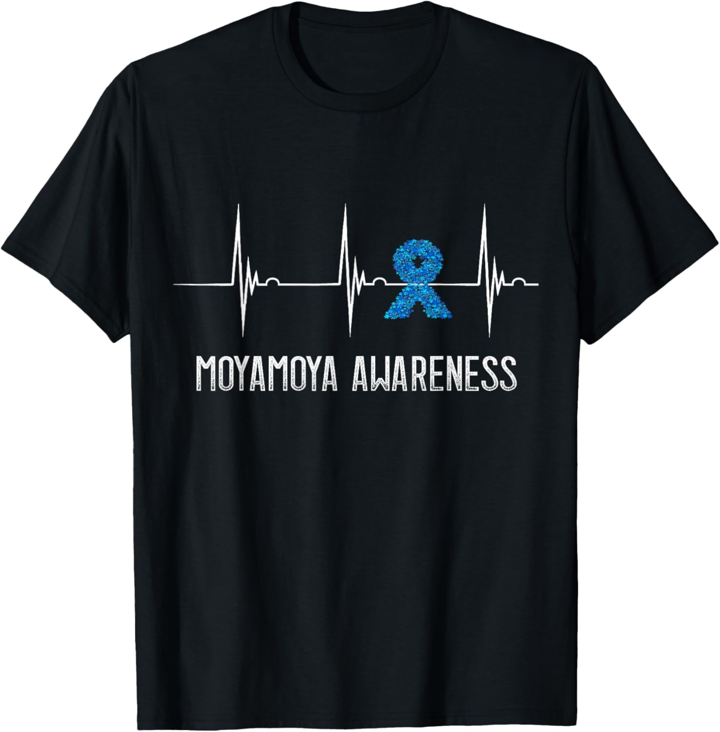 Premium Comfort - Heartbeat EKG Pulse Blue Ribbon Moyamoya Disease ...