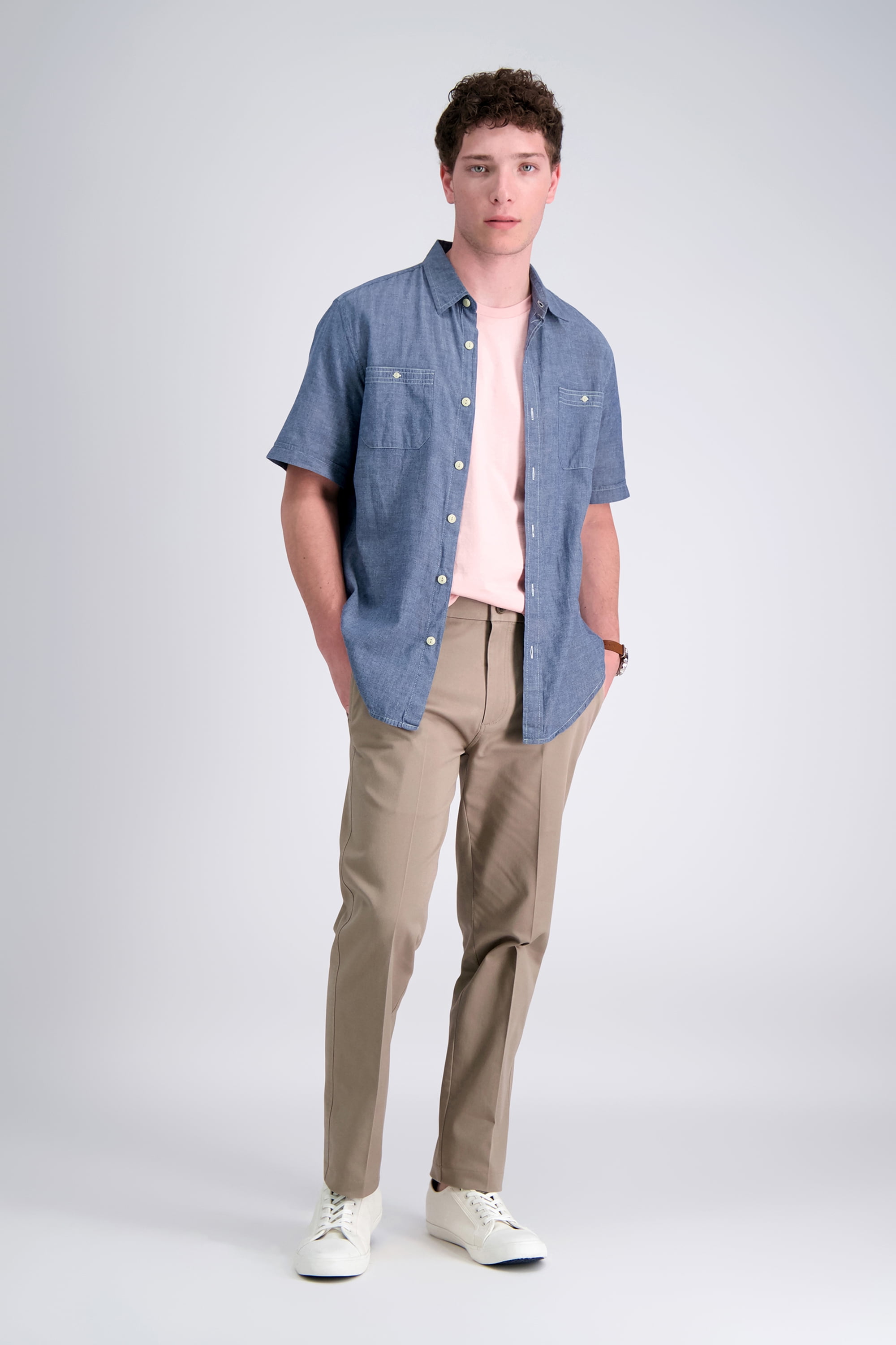 Premium Comfort Khaki Pant Slim Fit HC80453 - Walmart.com