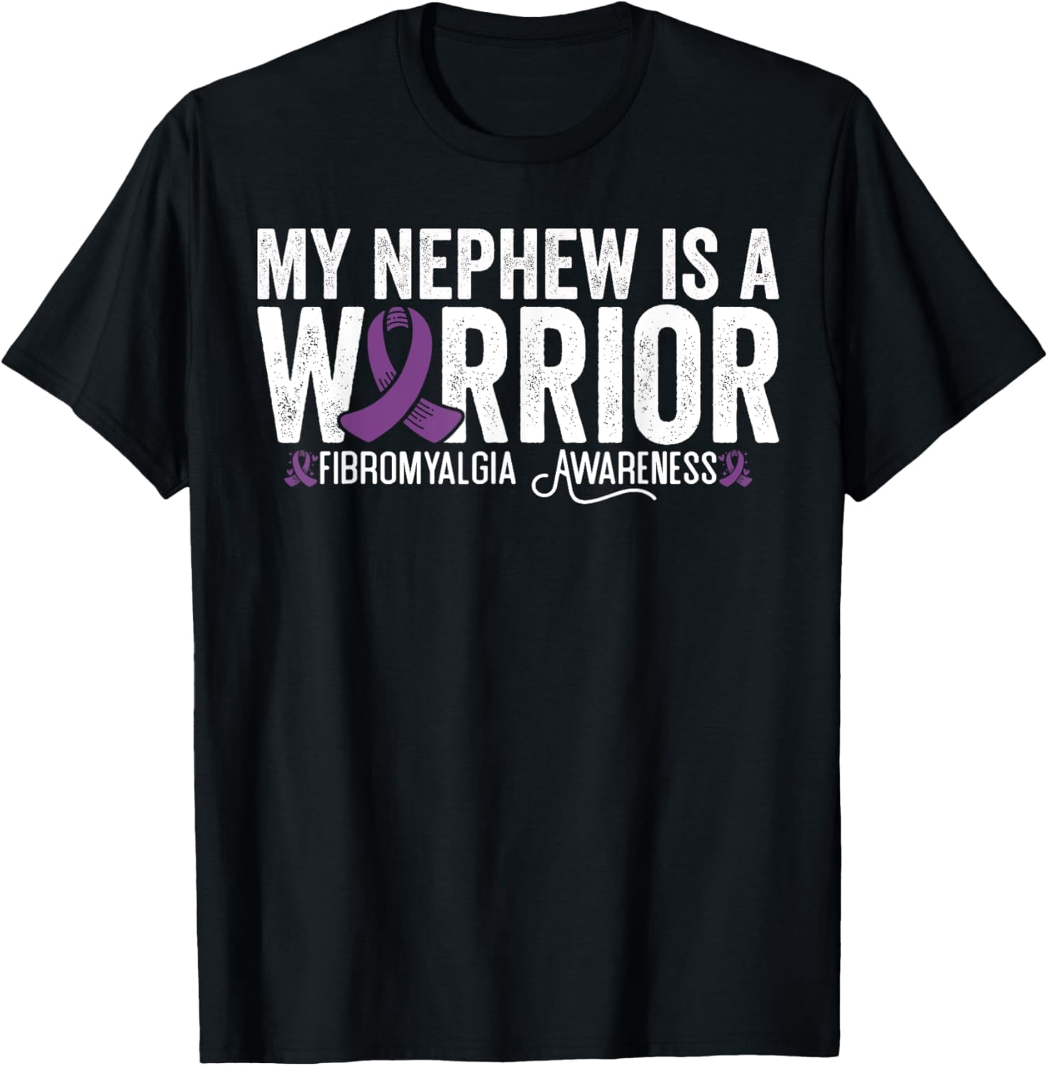 Premium Comfort - My Nephew Is A Warrior Fibromyalgia Awareness T-Shirt ...