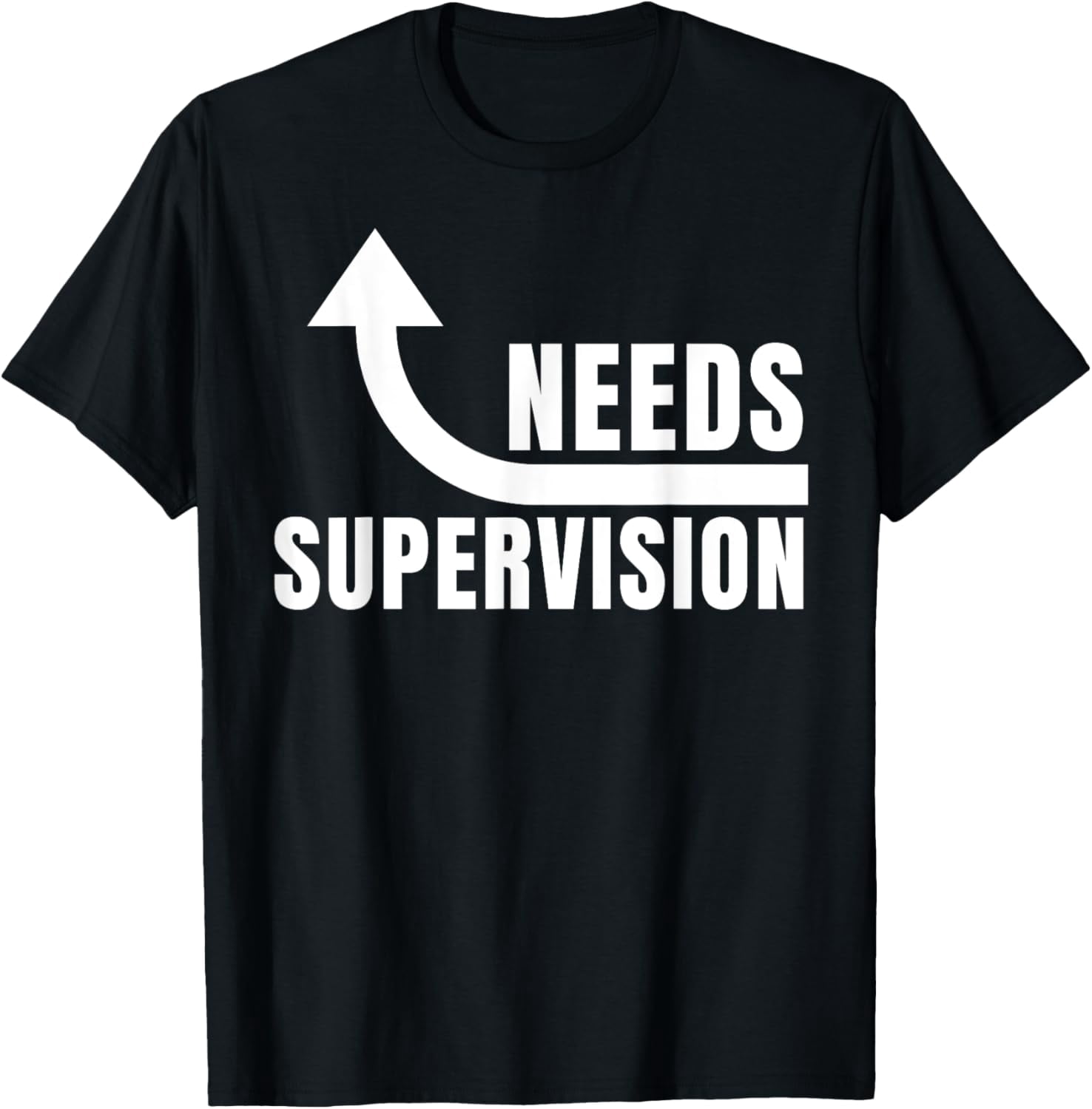 Premium Comfort - Needs Supervision T-Shirt - Funny Matching Arrow Tee ...