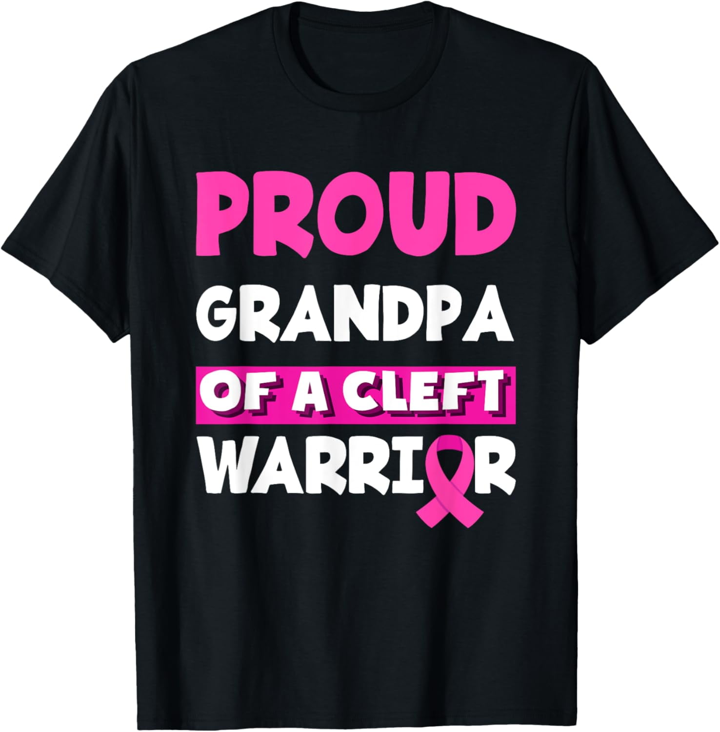 Premium Comfort - Proud Grandpa Of A Cleft Warrior Cleft Lip & Palate T-Shirt - Walmart.com