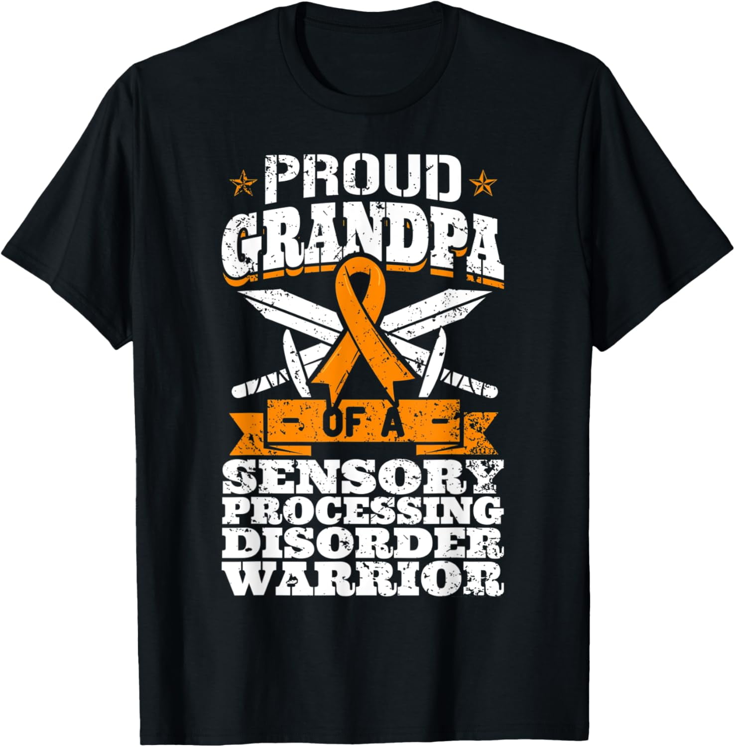 Premium Comfort - Proud Grandpa Of A Sensory Processing Disorder Warrior T-Shirt - Walmart.com