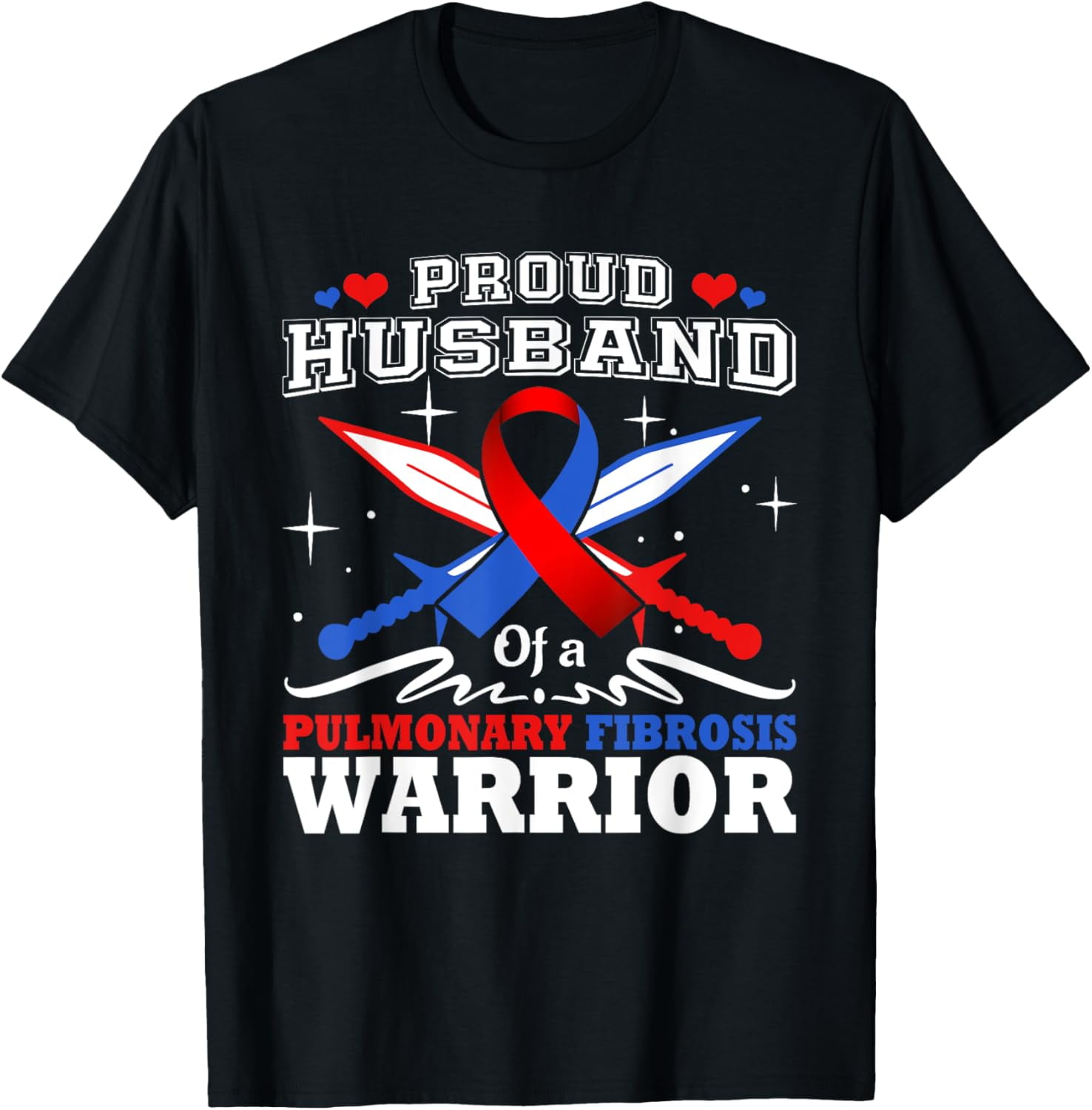 Premium Comfort - Proud Husband Of A Pulmonary Fibrosis Warrior Supporter Men T-Shirt - Walmart.com