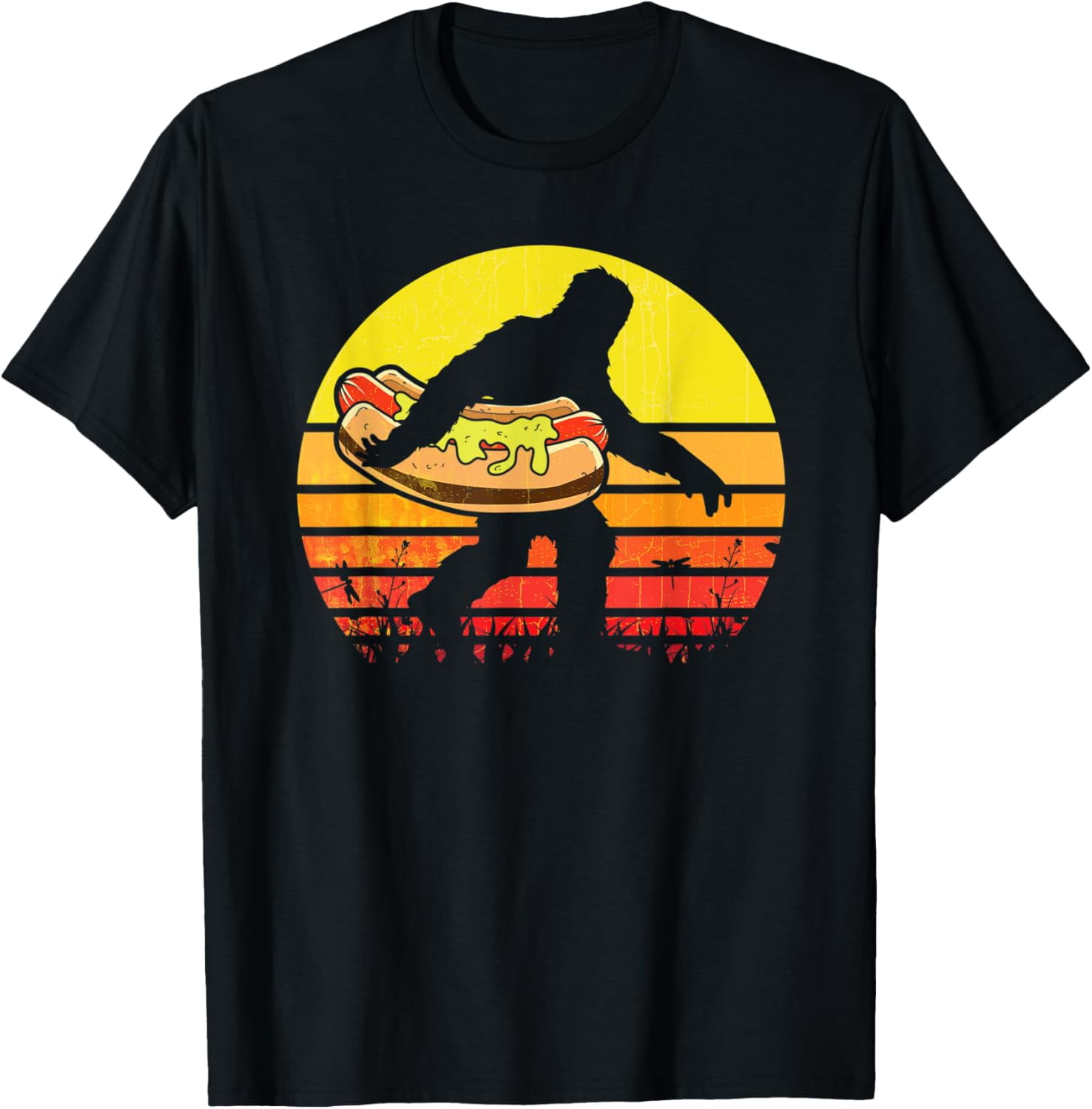 Premium Comfort - Sasquatch Hotdog T Shirt Funny Big Foot Hot Dog Shirt ...
